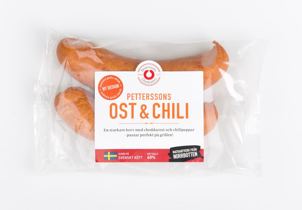 Grillkorv Ost & Chili | Petterssons Charkuteri | Petterssons Charkuteri