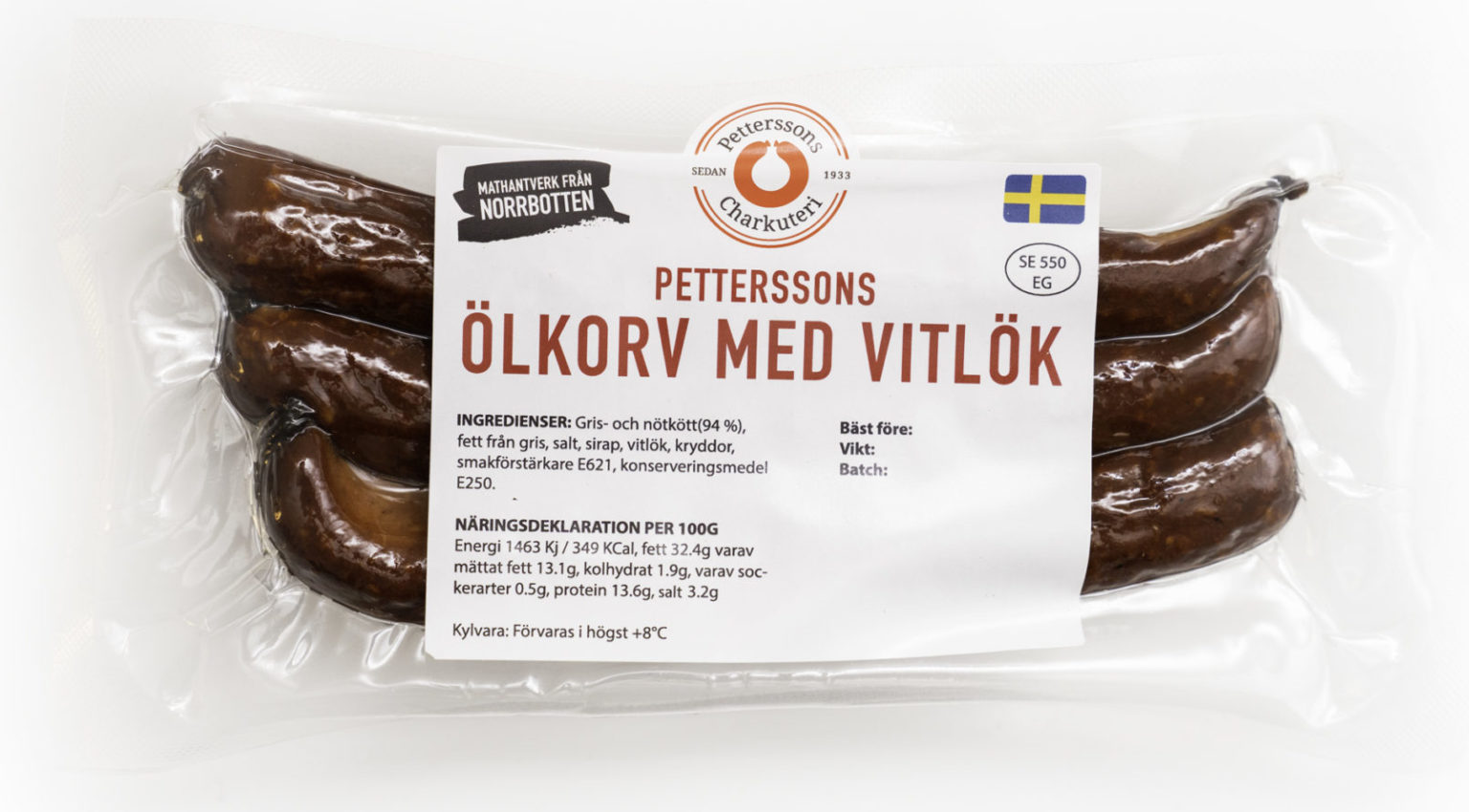 Vår ölkorv med vitlök byter form | Petterssons Charkuteri | Petterssons ...