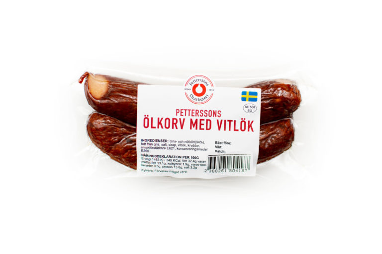 Ölkorv med vitlök | Petterssons Charkuteri | Petterssons Charkuteri